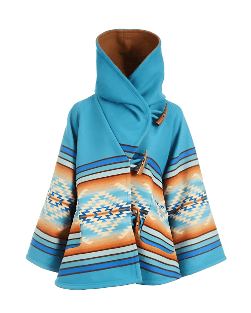 Yellowstone Beth Dutton Poncho Style Blue Coat | Echo Leather